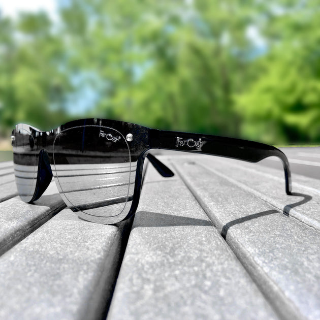 Chrome Lens Frameless Sunglasses – Far Out Sunglasses